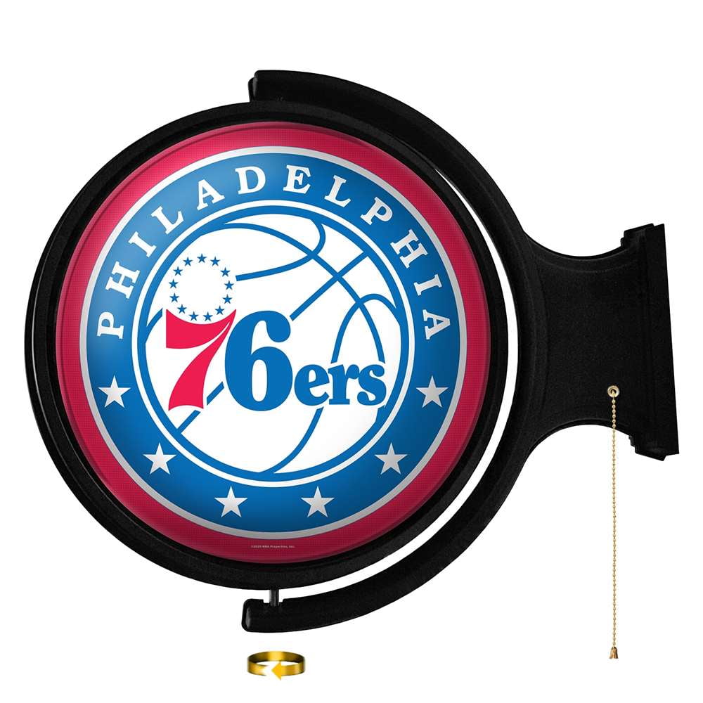 Philadelphia 76ers: Original Round Rotating Lighted Wall Sign - Walmart.com