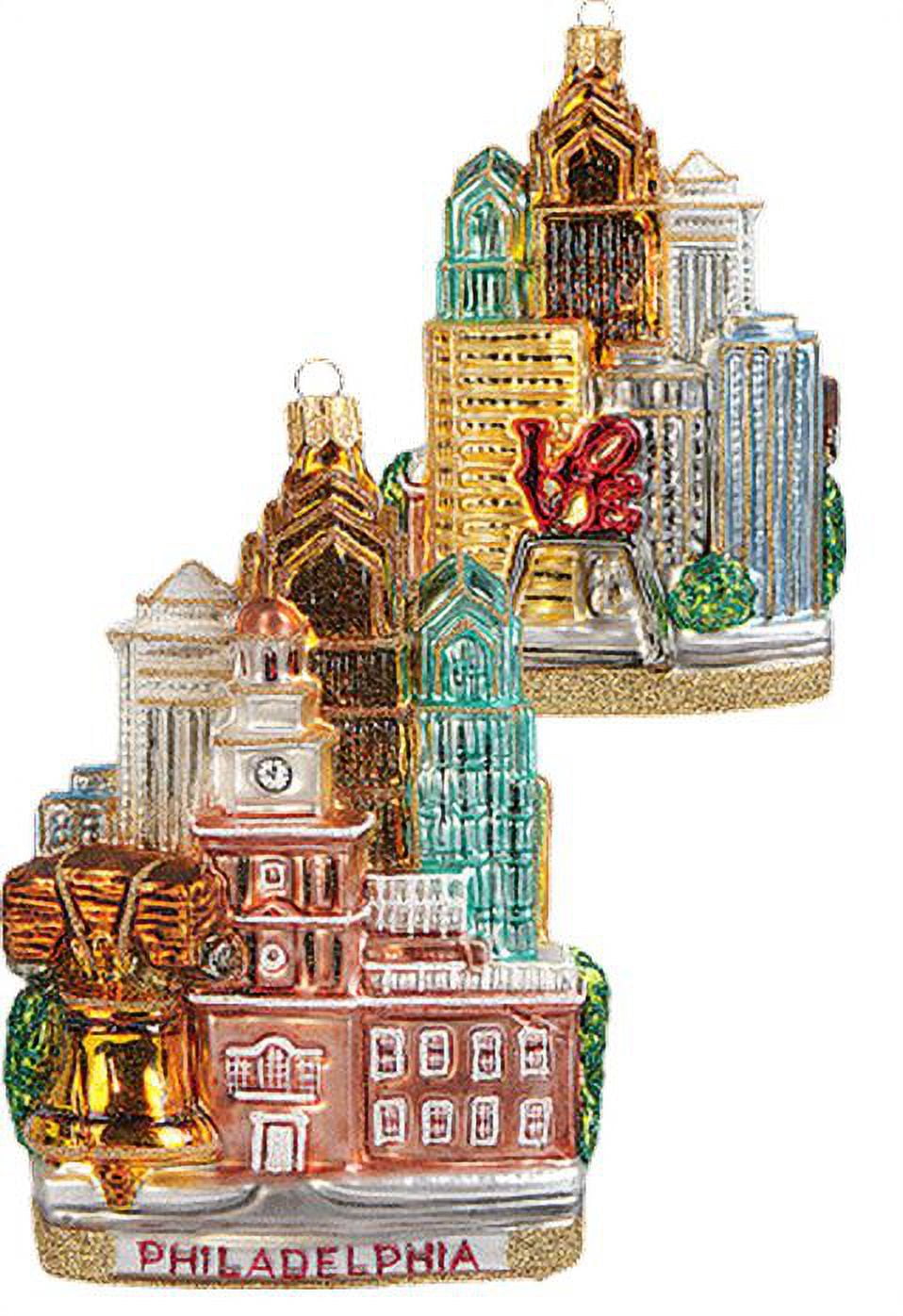 Philadelphia City Landscape Polish Glass Christmas Ornament ONE ...