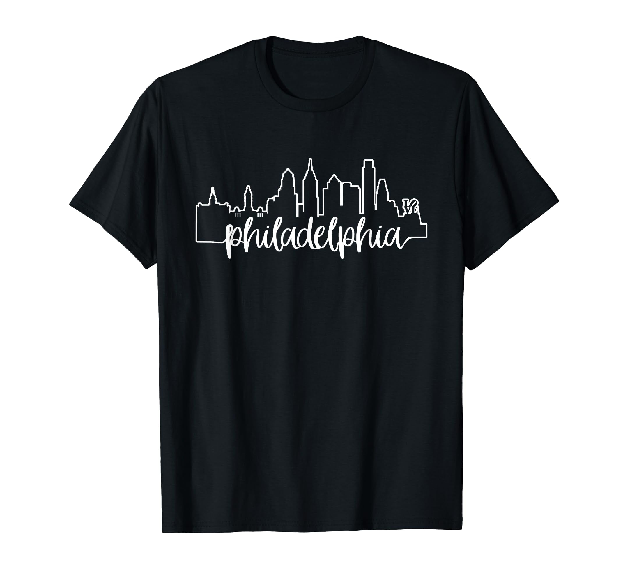 Philadelphia City Skyline Philly Brotherly Love Cute Casual Vintage T ...