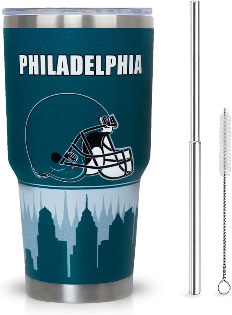 Philadelphia City Stainless Steel Tumbler Helmet Insulated Cup with ...