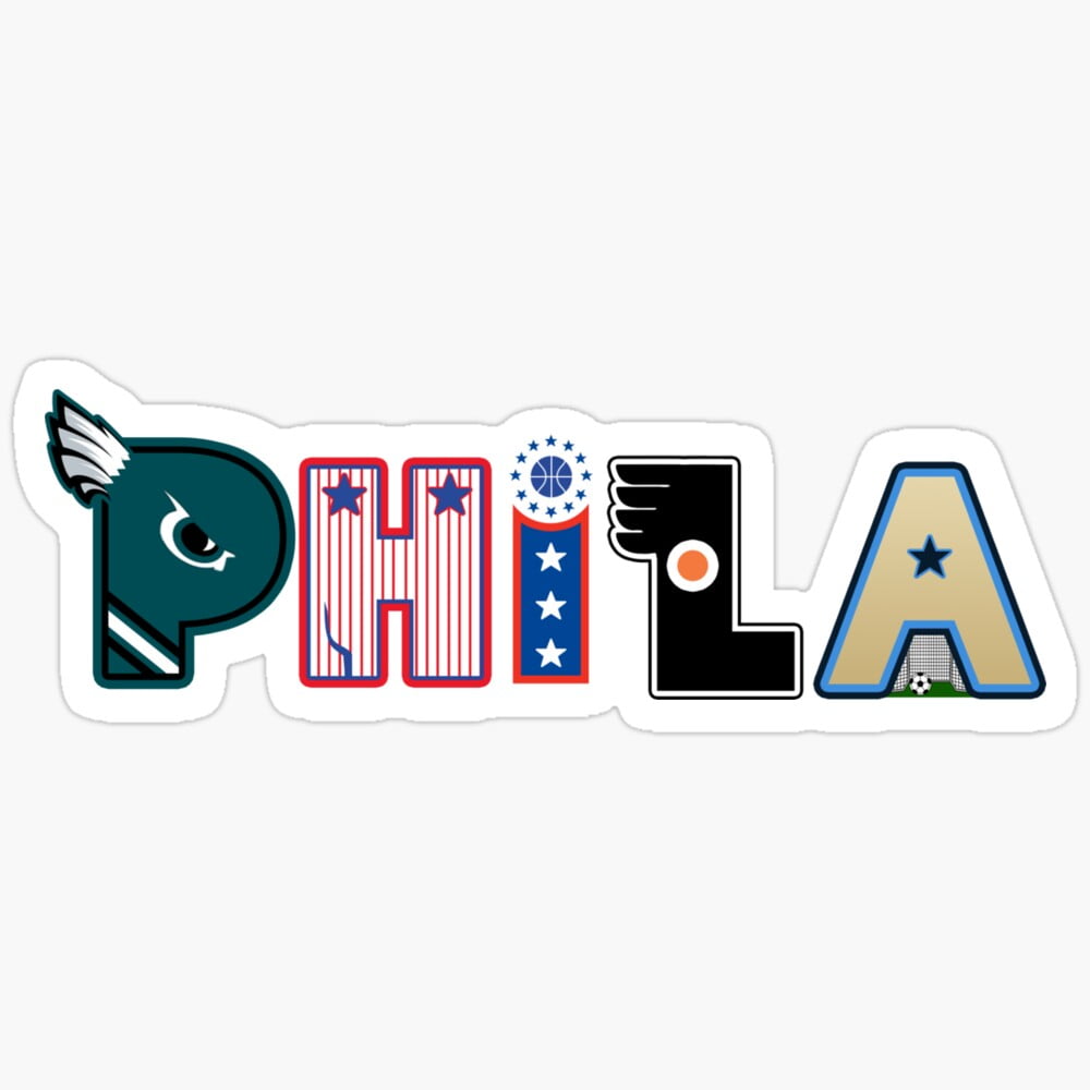 Philadelphia City Sticker Baseball Sticker, Football Sticker ...