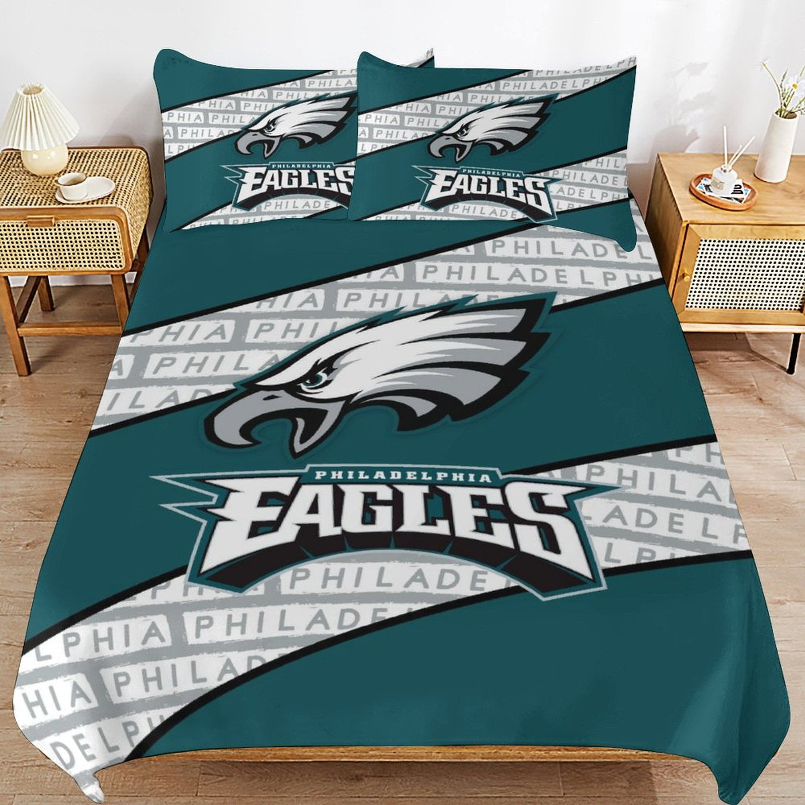 Philadelphia Comforter Set Cover 3 Piece Soft Microfiber Football ...
