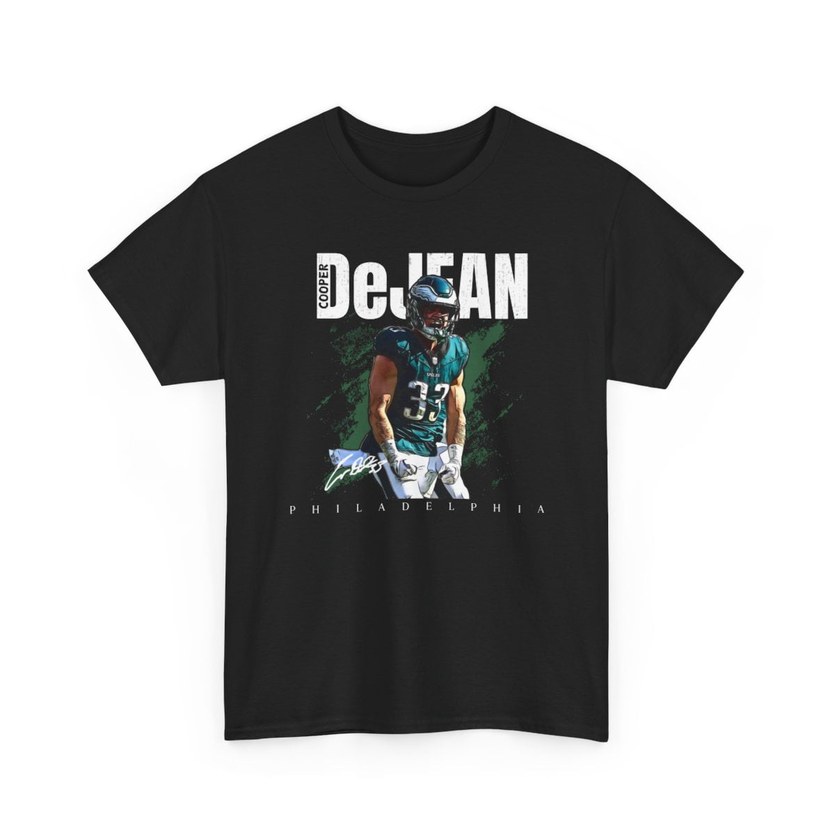 Philadelphia Cooper DeJean #33 Football Cartoon Unisex Heavy Cotton Tee ...