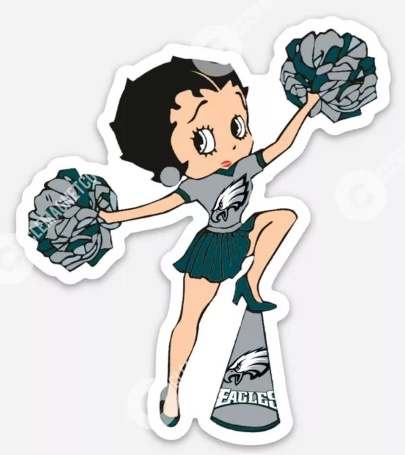 Philadelphia Ea.Gles Cheerleader Sticker - Ea.Gles Betty Boop Football ...