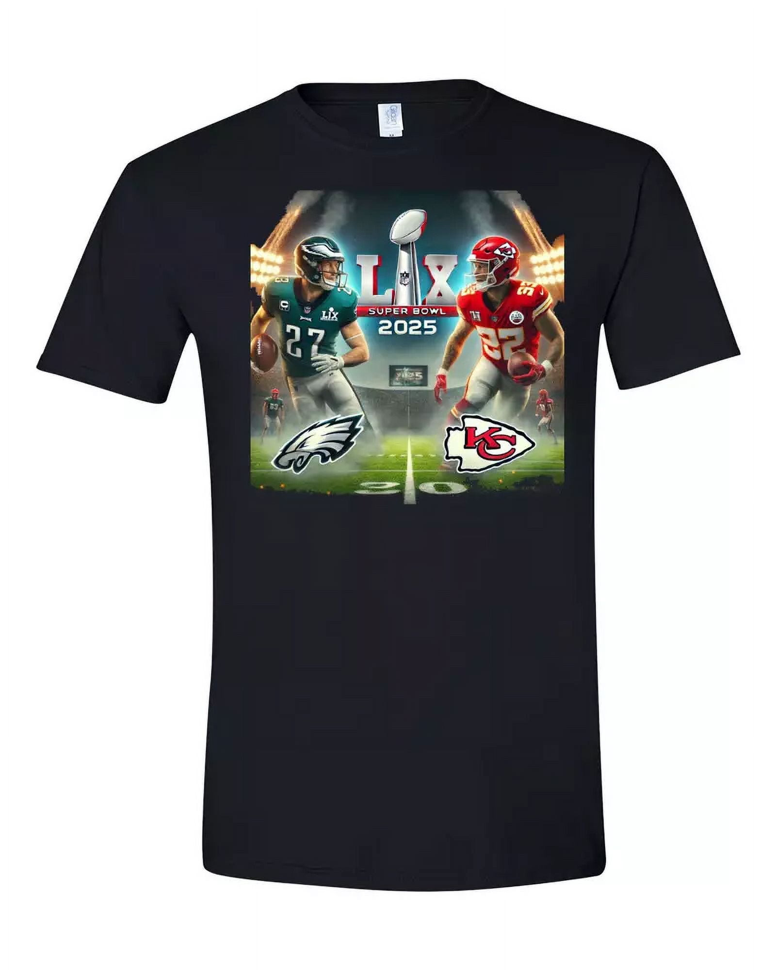 Philadelphia Eagle vs. Kansas City Super Bowl 2025 Short Sleeve T ...