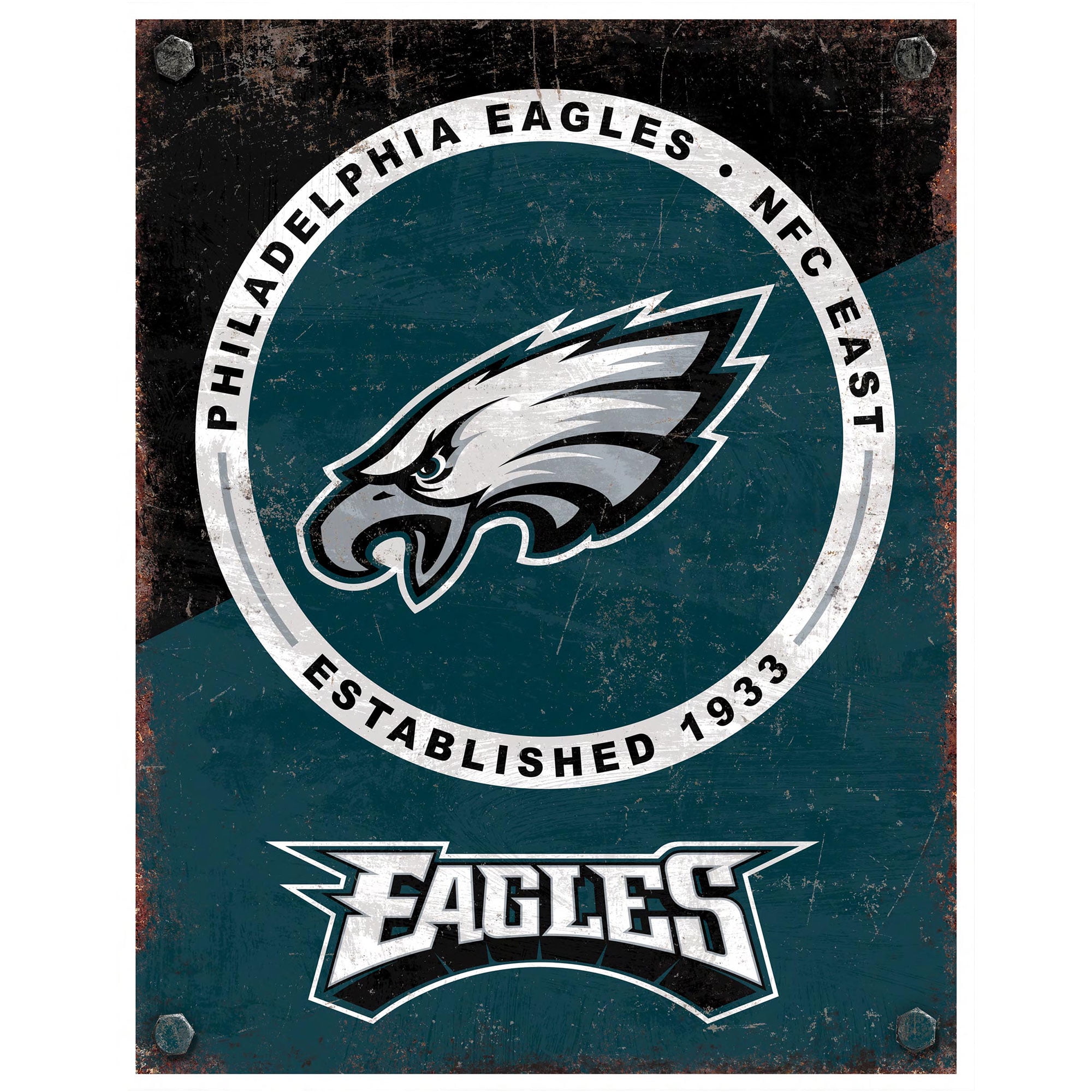 Philadelphia Eagles 13" x 20" Two-Tone Established Date Metal Sign ...