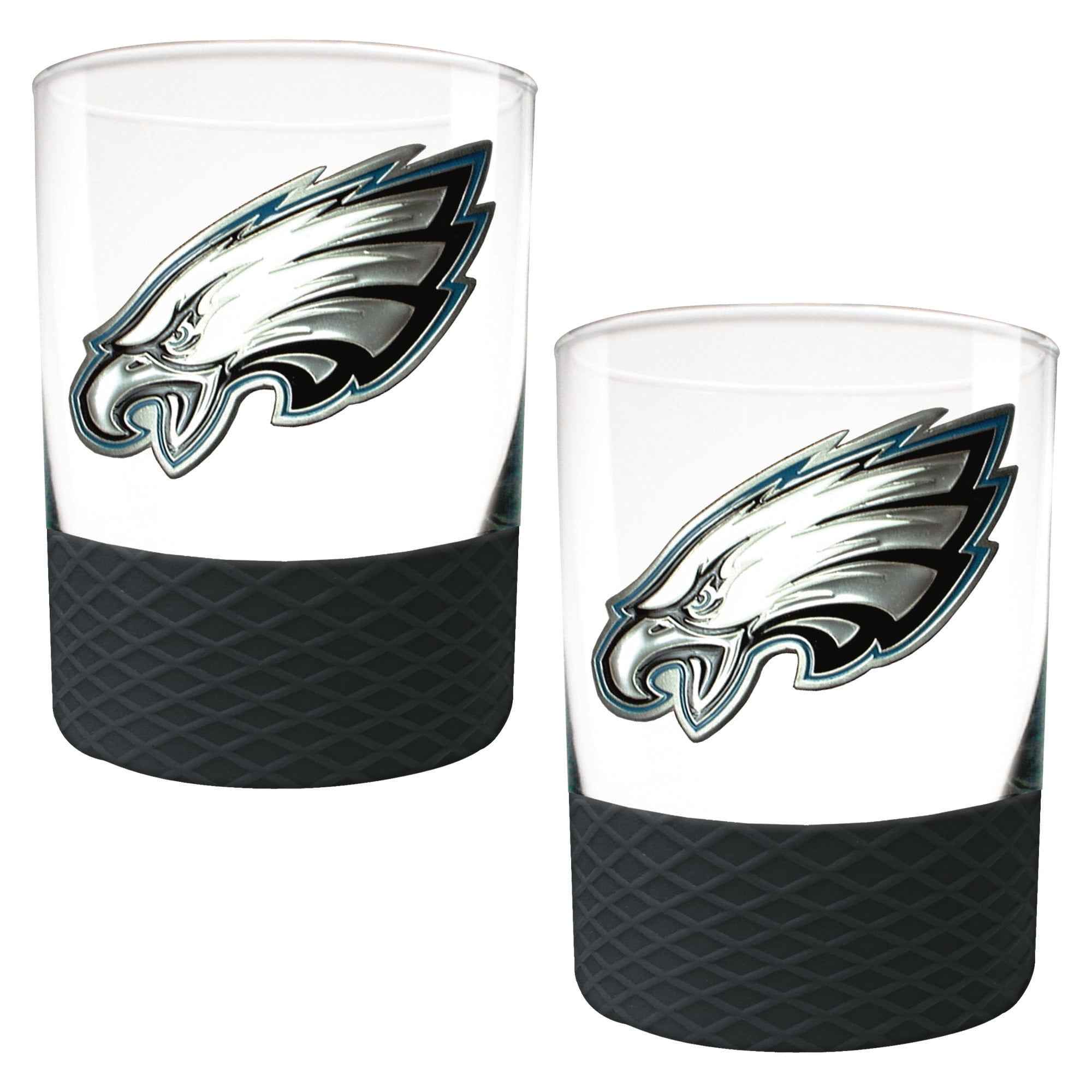 Philadelphia Eagles 2-Pack 14oz. Rocks Glass Set with Silcone Grip ...