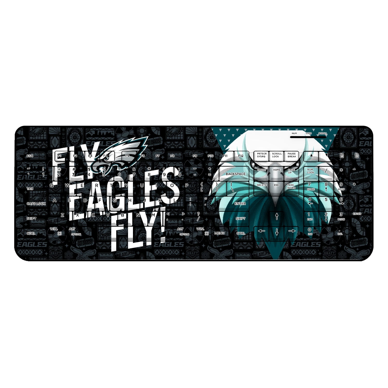 Philadelphia Eagles 2024 Illustrated Limited Edition Wireless Keyboard ...