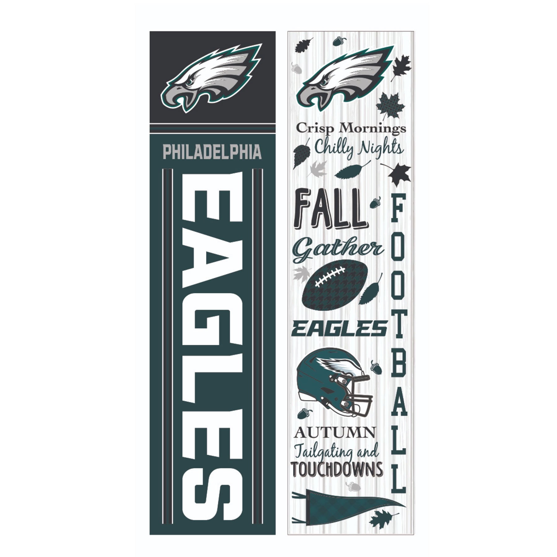 Philadelphia Eagles 47" Double Sided Fall Leaner Fan Sign - Walmart.com