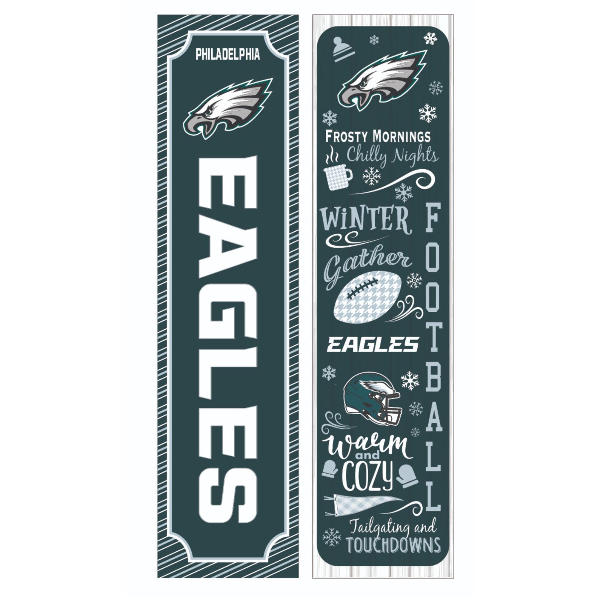 Philadelphia Eagles 47" Double Sided Winter Leaner Fan Sign - Walmart.com