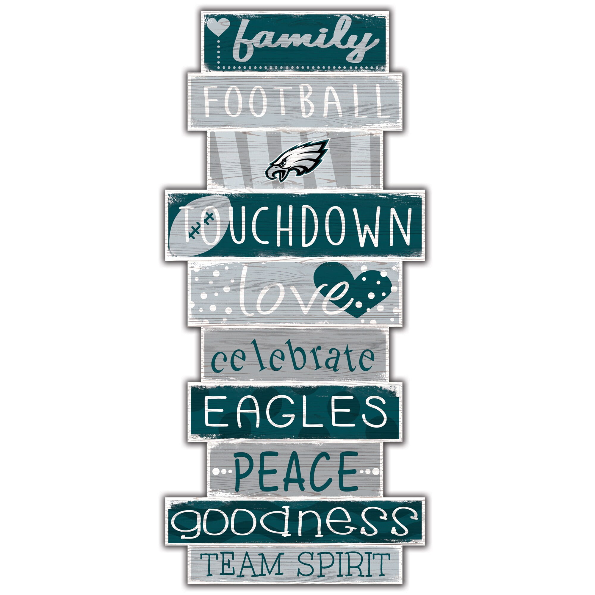 Philadelphia Eagles 5'' x 24'' Celebrations Stack Sign - Walmart.com