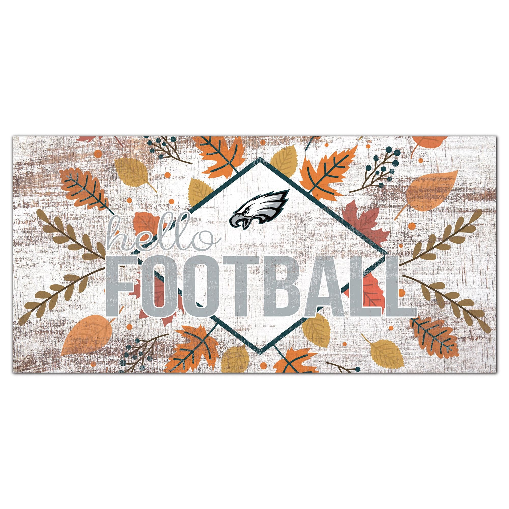 Philadelphia Eagles 6'' x 12'' Hello Football Wall Art - Walmart.com