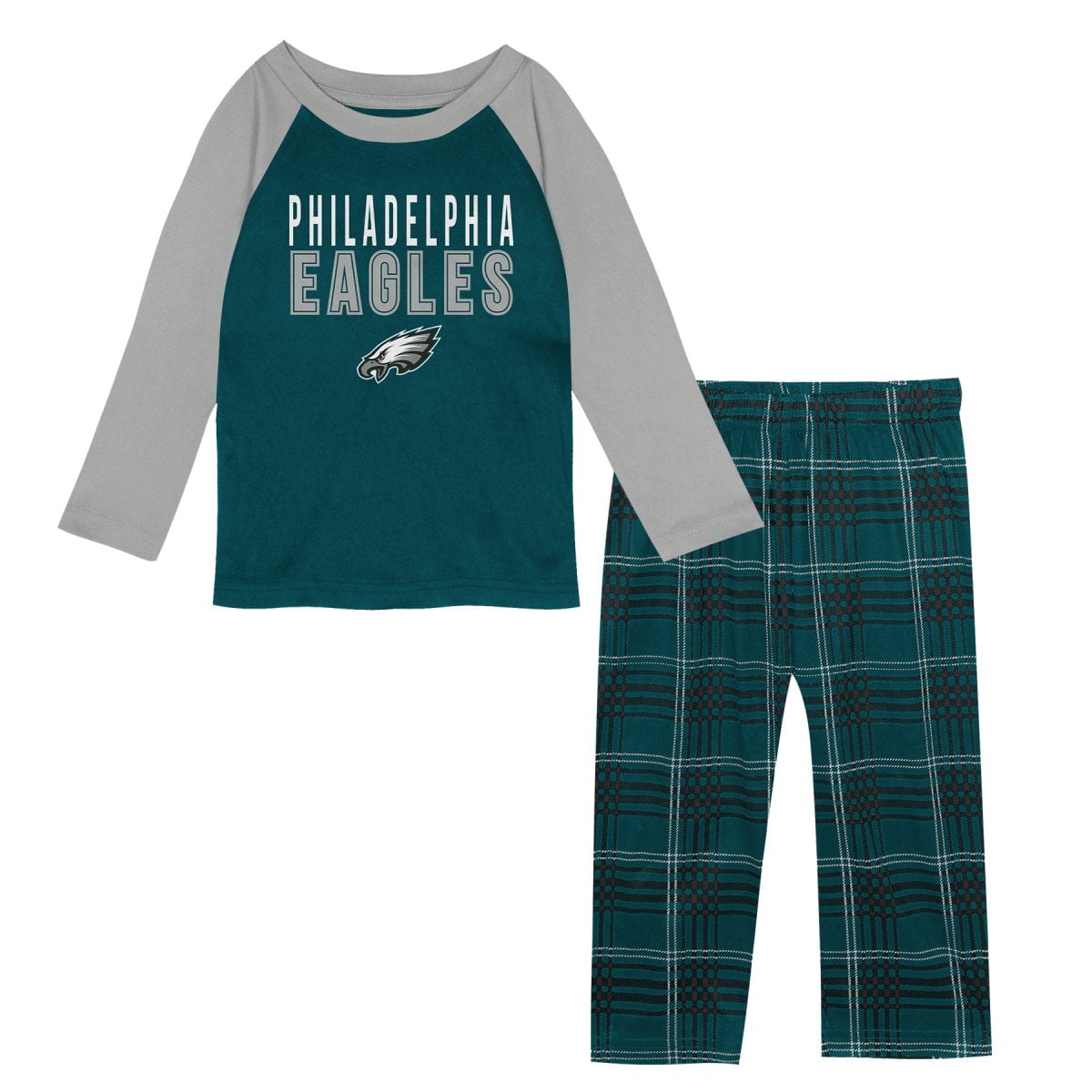 Philadelphia Eagles Boys 2PC PJ Set Soft Vibrant Comfortable Elastic ...