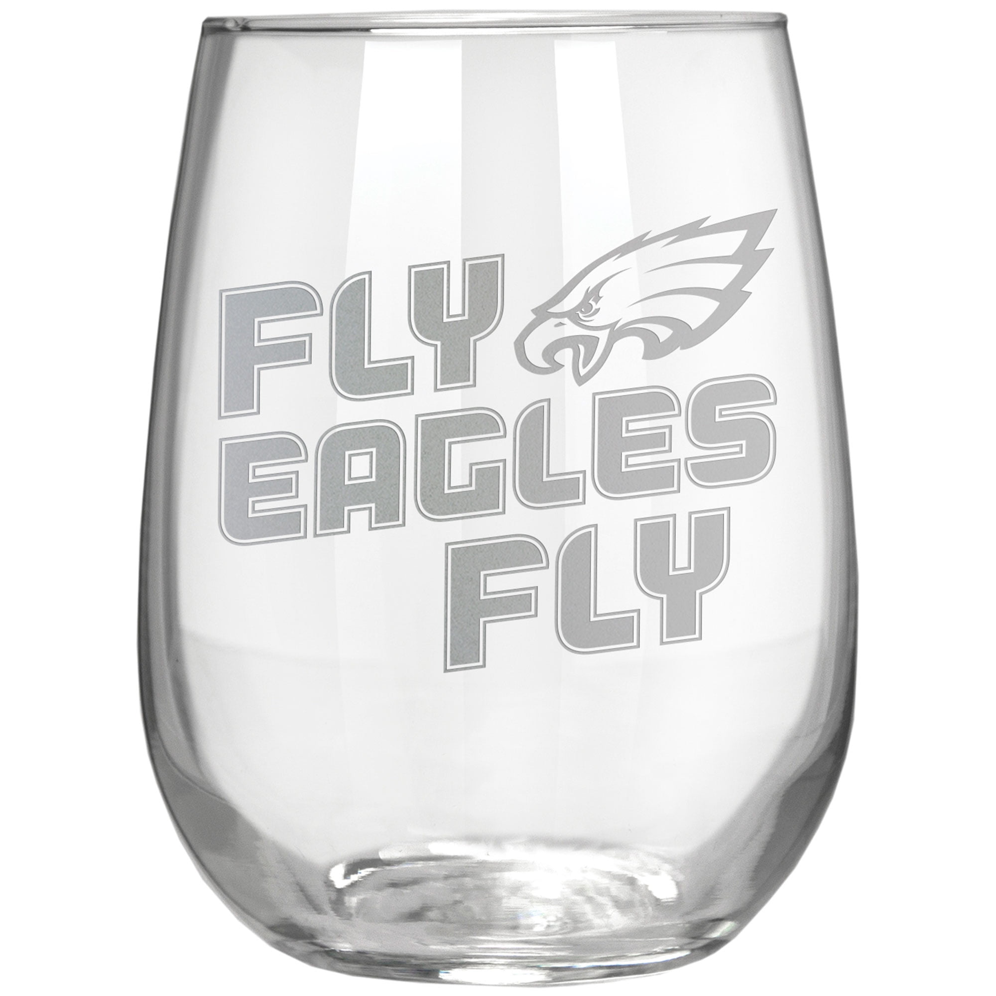 Philadelphia Eagles Etched 17oz. Rally Cry Stemless Wine Glass ...