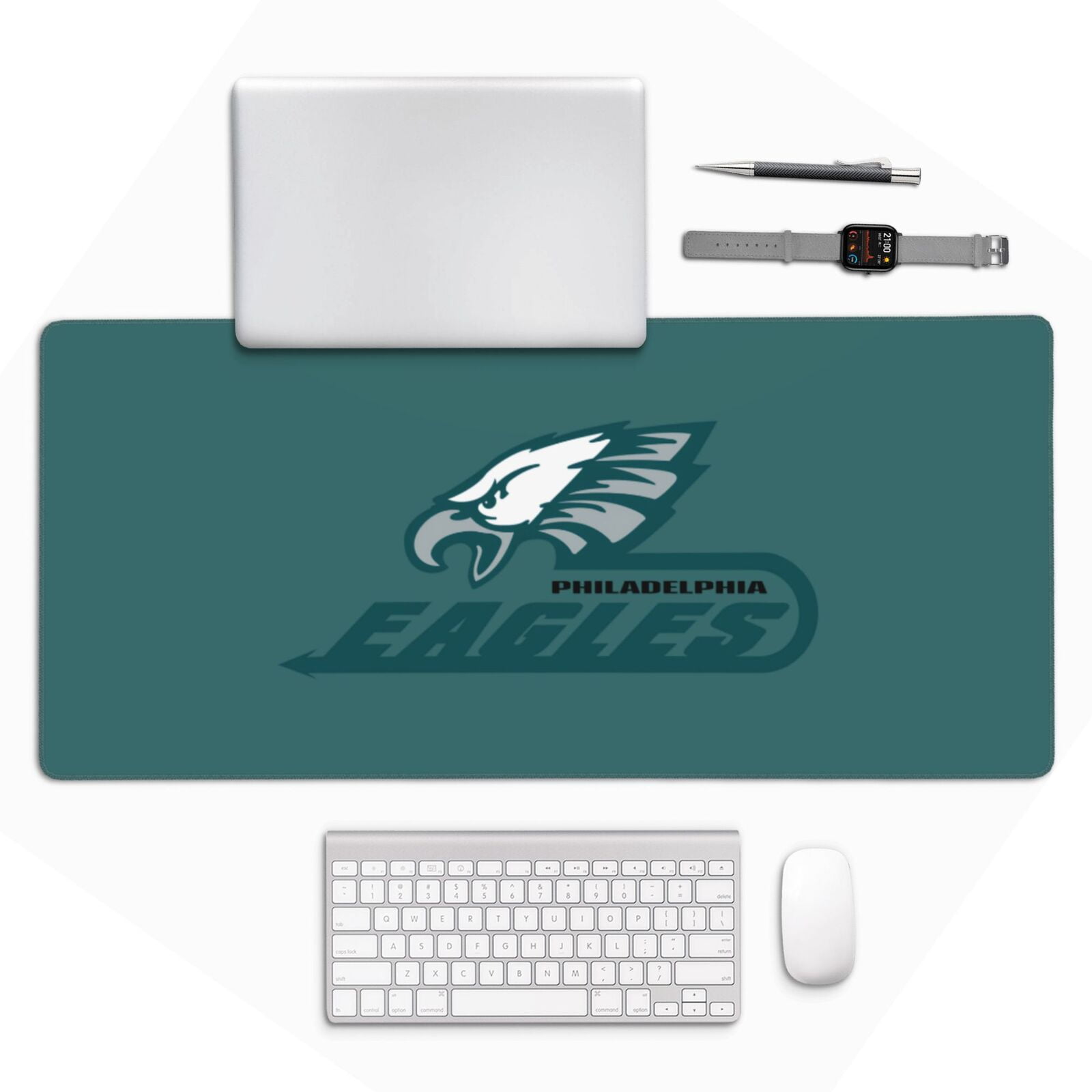Eagles Football Logo Mouse Pad, Personalized Oversized Rubber Keyboard ...