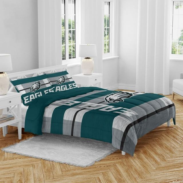 Pegasus Home Fashions Philadelphia Eagles Full NFL Comforter Set, Queen ...