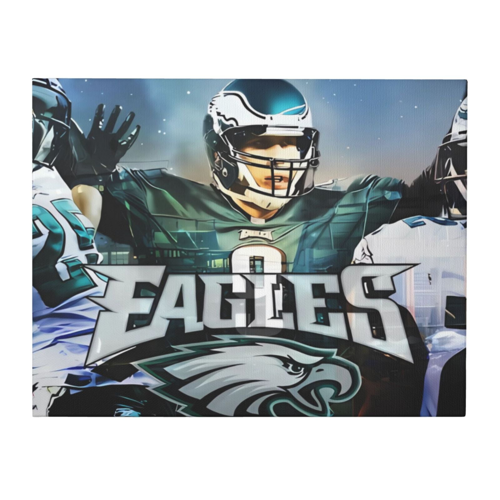 Philadelphia_Eagles Wall Art Watercolor Wall Decor Canvas Decorated ...