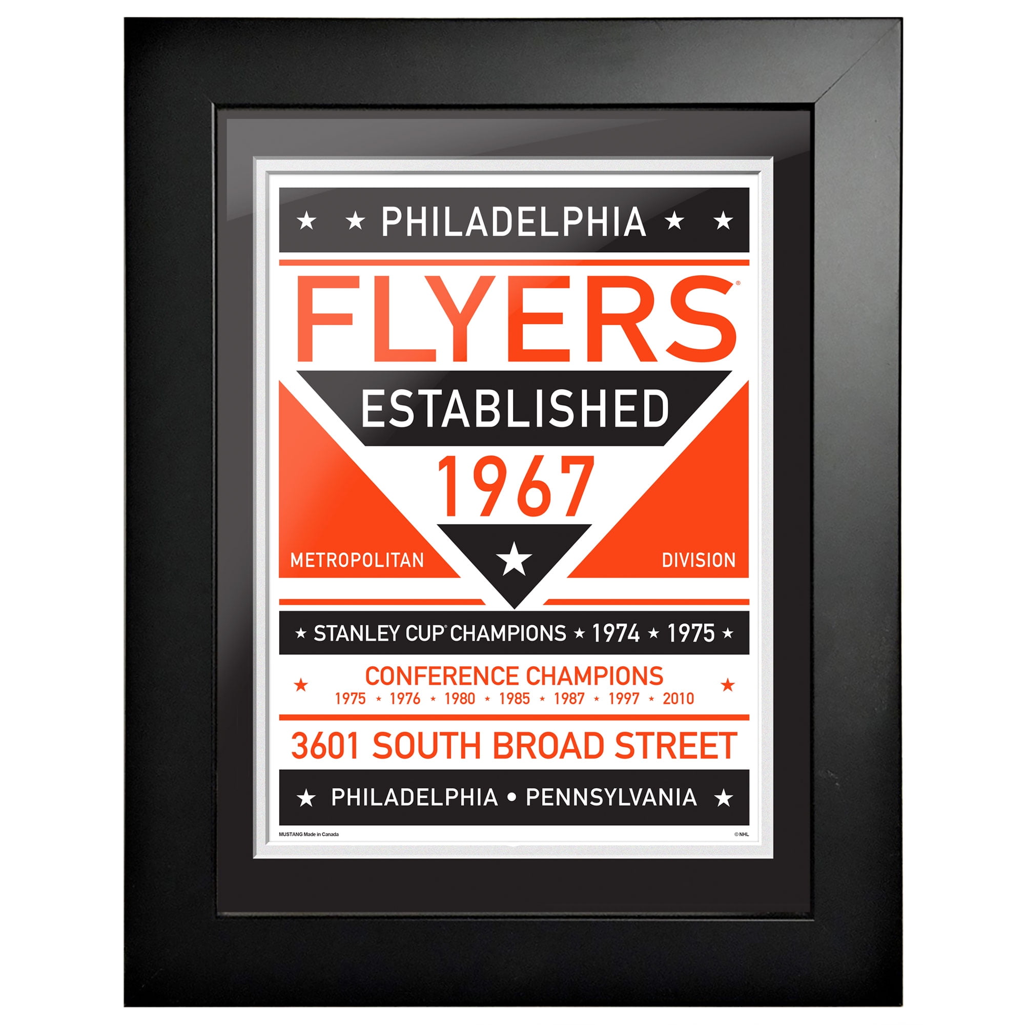 Philadelphia Flyers 12" x 16" Dual-Tone Framed Artwork - Walmart.com