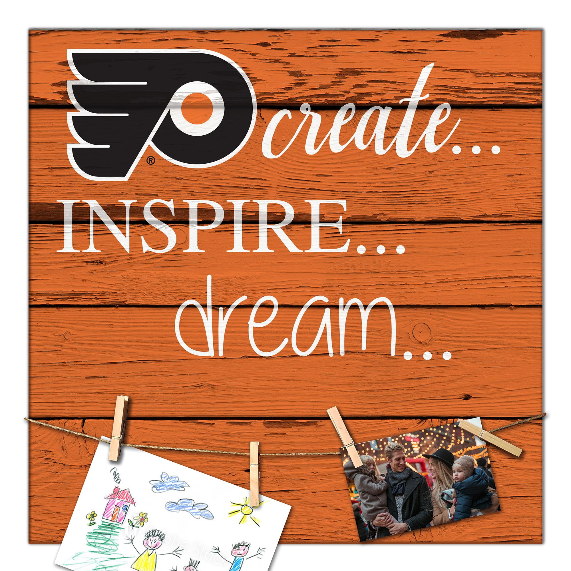 Philadelphia Flyers 18'' x 18'' Create Inspire Dream Sign - Walmart.com