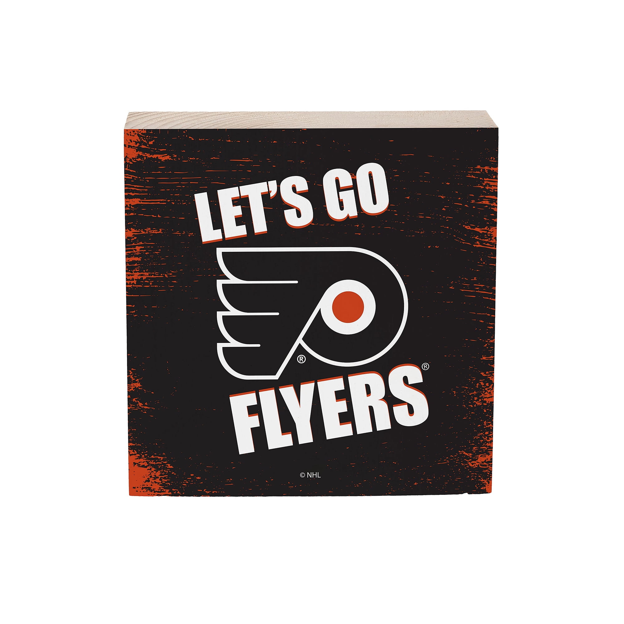 Philadelphia Flyers 6" Square Fan Chant Wood Block Shelf Sign - Walmart.com