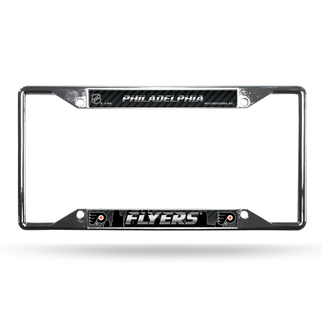 Philadelphia Flyers License Plate Frame Chrome EZ View - Walmart.com