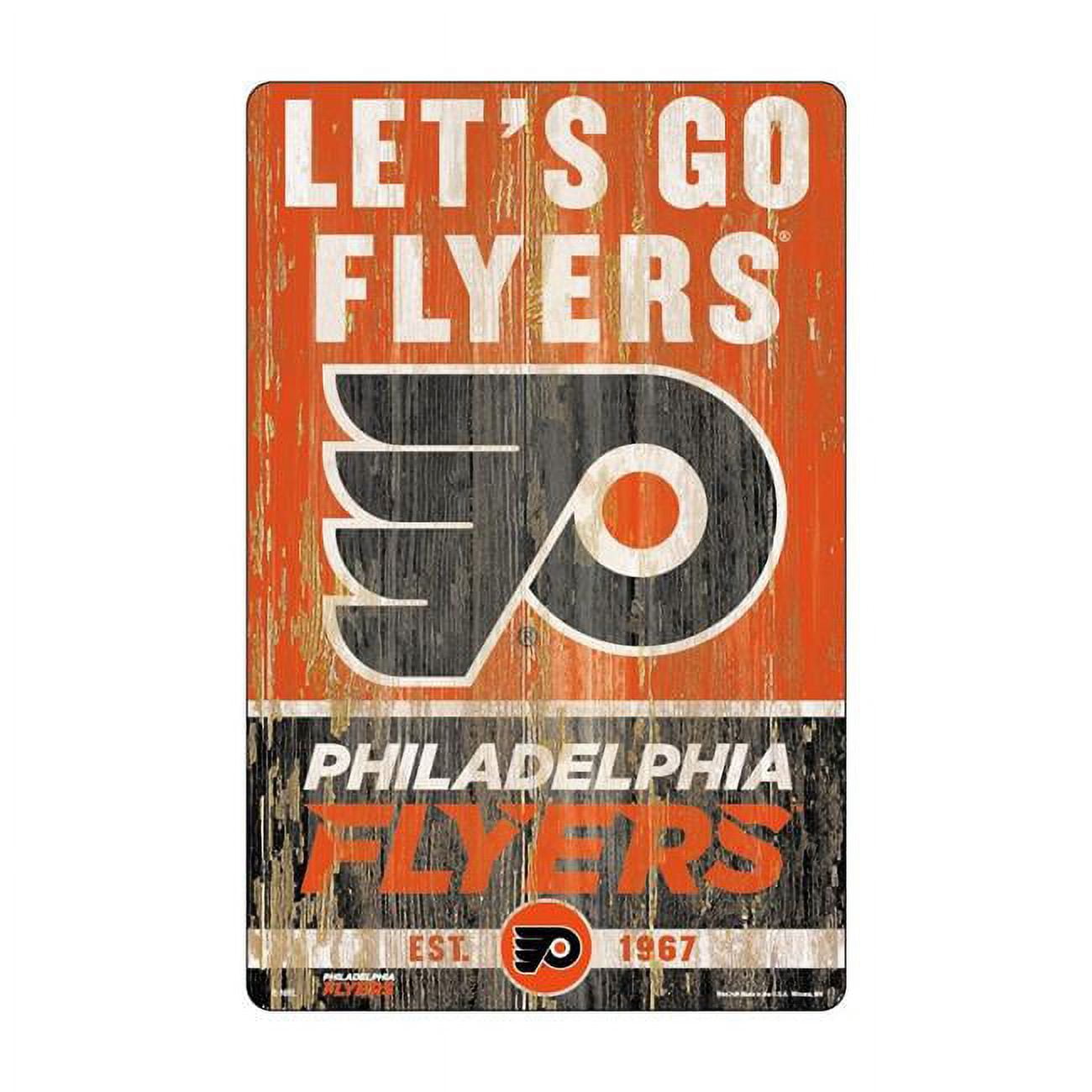 Philadelphia Flyers Sign 11x17 Wood Slogan Design - Walmart.com