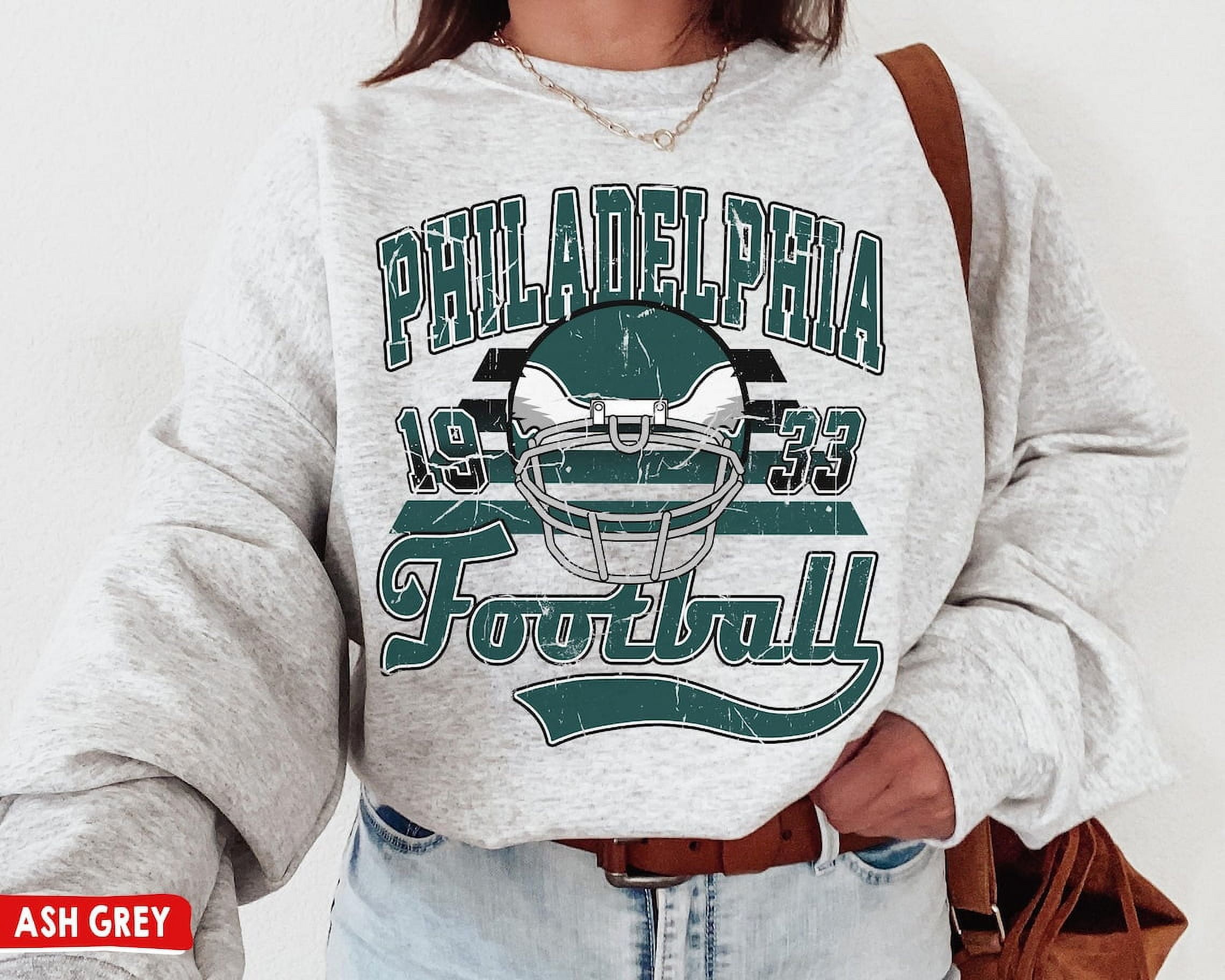 Philadelphia Football Crewneck Sweatshirt, Vintage Eagle Sweatshirt ...