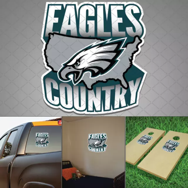 Philadelphia Football Team Country Sticker Decal Vinyl Football Car ...