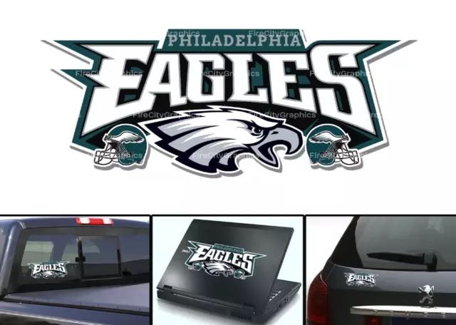 Philadelphia Football Team Sticker Decal Car Truck Window Wall Hood ...
