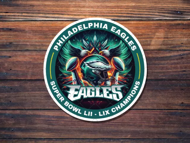 Philadelphia Football Team Sticker Decal Super Bowl Champions Car Truck ...