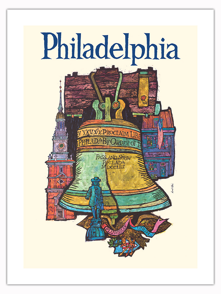 Philadelphia Liberty Bell at Independence Hall - Vintage Airline Travel ...