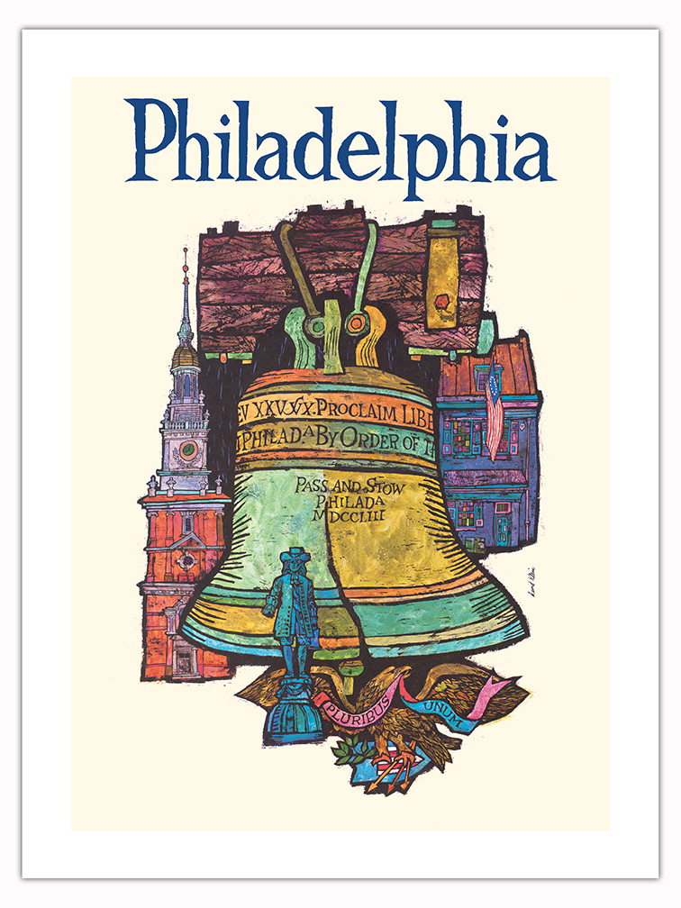 Philadelphia Liberty Bell at Independence Hall - Vintage Airline Travel ...