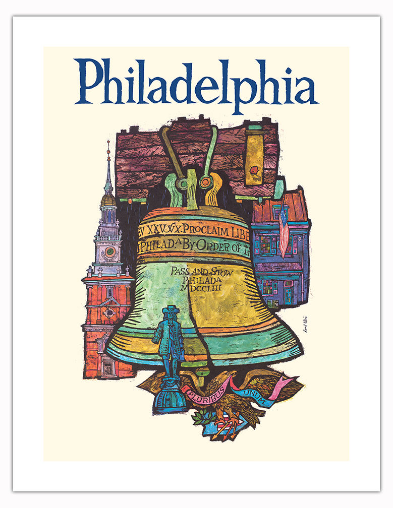Philadelphia Liberty Bell at Independence Hall - Vintage Airline Travel ...