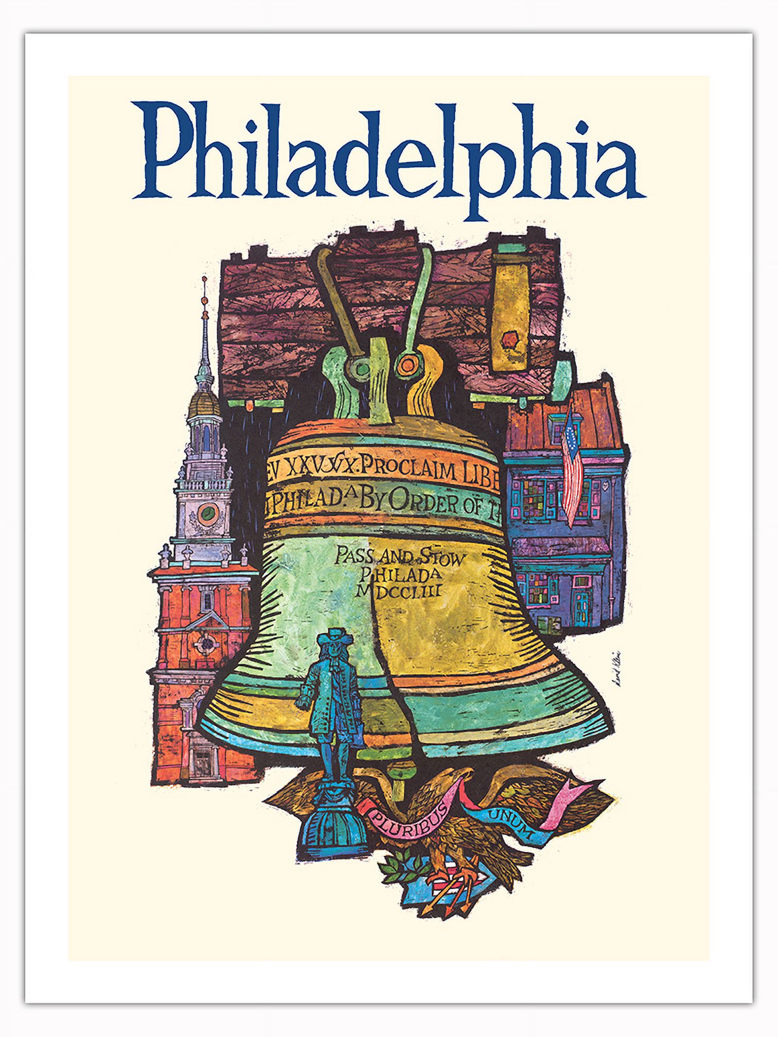 Philadelphia Liberty Bell at Independence Hall - Vintage Airline Travel ...