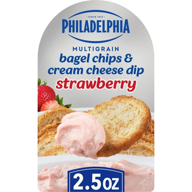 Philadelphia Multigrain Bagel Chips & Strawberry Cream Cheese Dip, 2.5 ...
