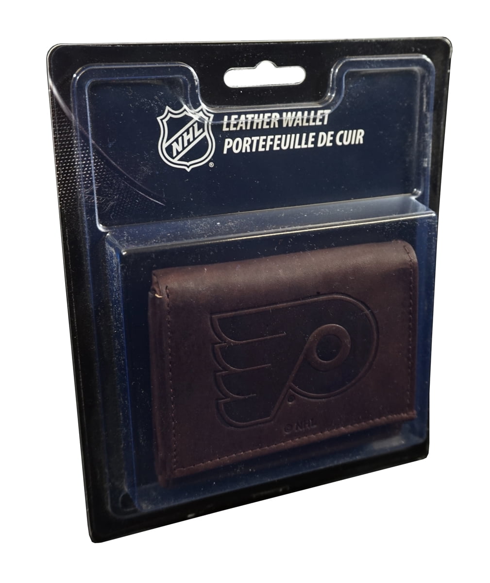 Philadelphia NHL Flyers Distressed Look Embossed Logo Dark Brown ...