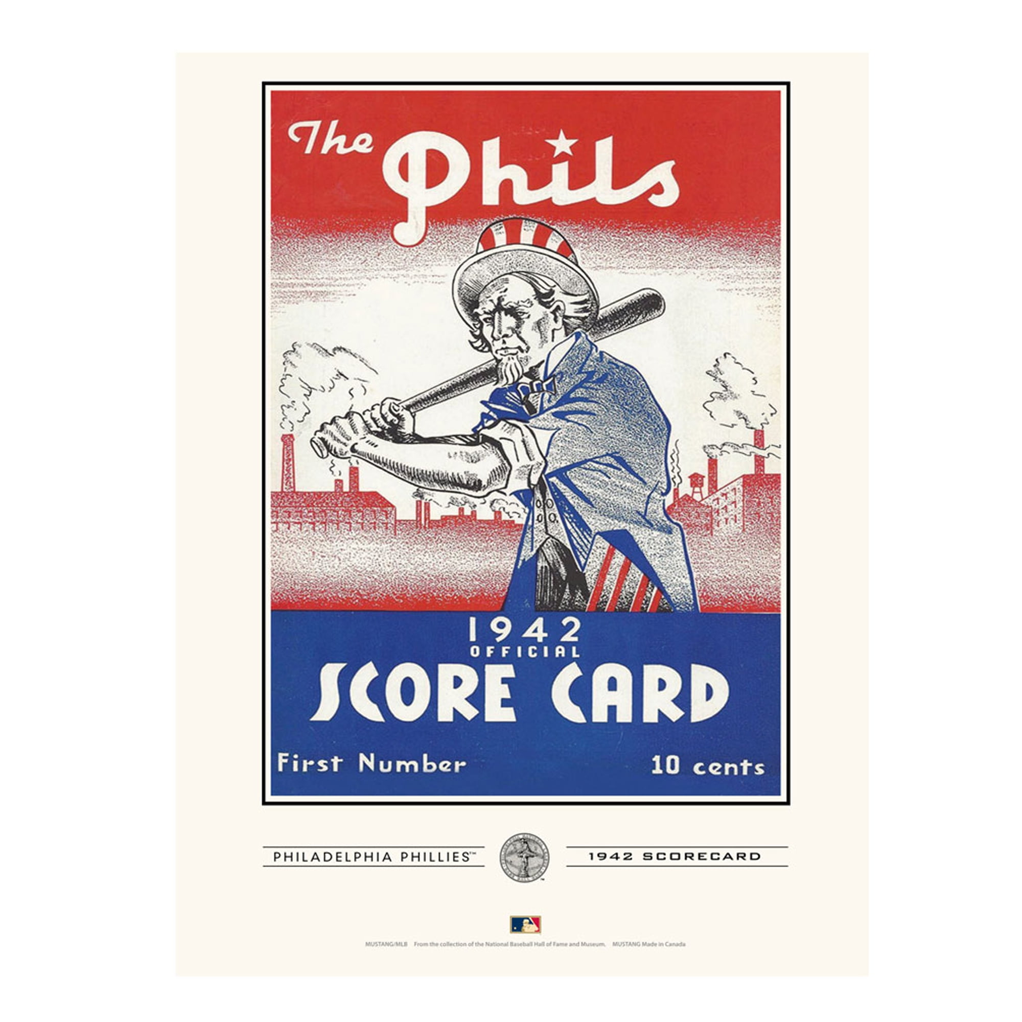 Philadelphia Phillies 12" x 16" 1942 Program Cover Art Print - Walmart.com