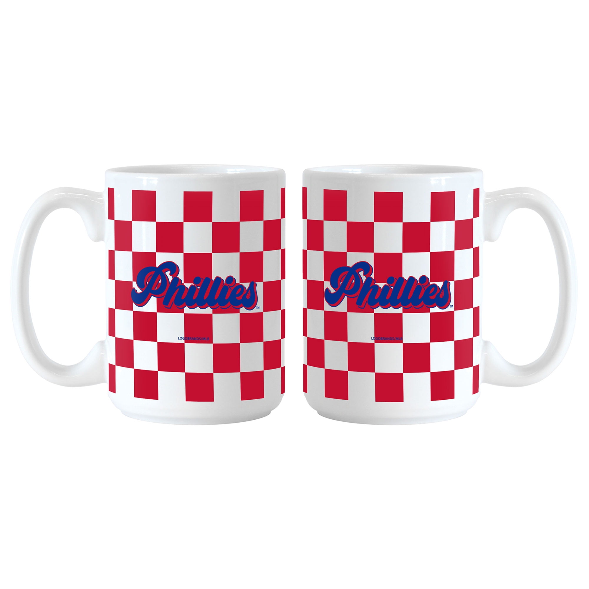 Philadelphia Phillies 2-Pack 15oz. Checkered Wordmark Mug Set - Walmart.com