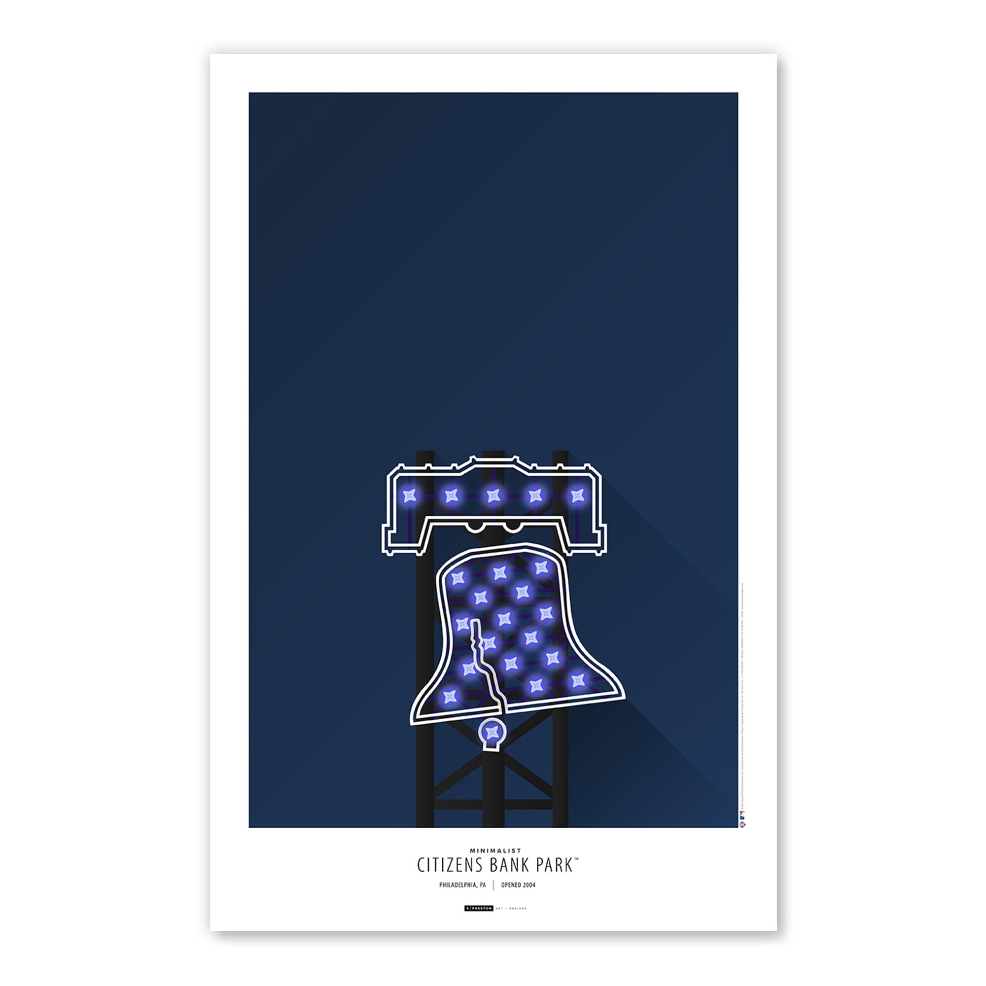 Philadelphia Phillies Citizens Bank Park 11x17 Minimalist Poster Print ...
