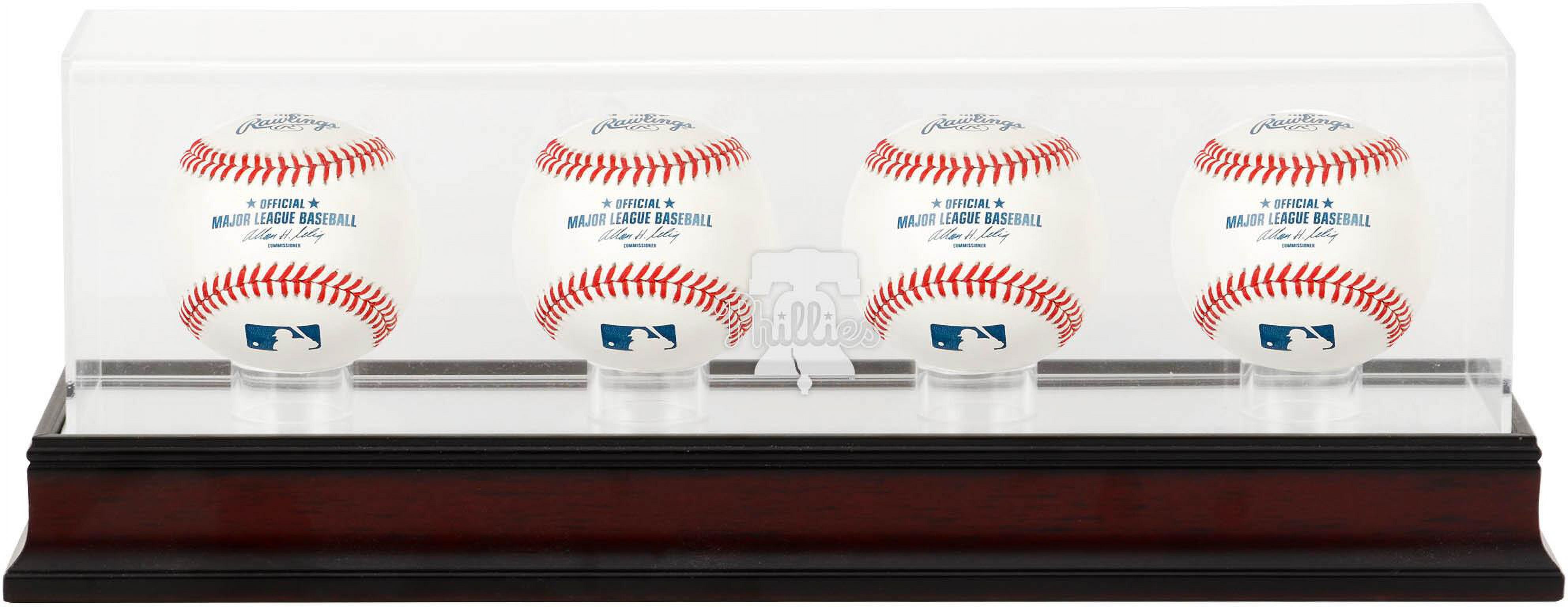 Philadelphia Phillies Mahogany 4-Baseball Display Case - Walmart.com