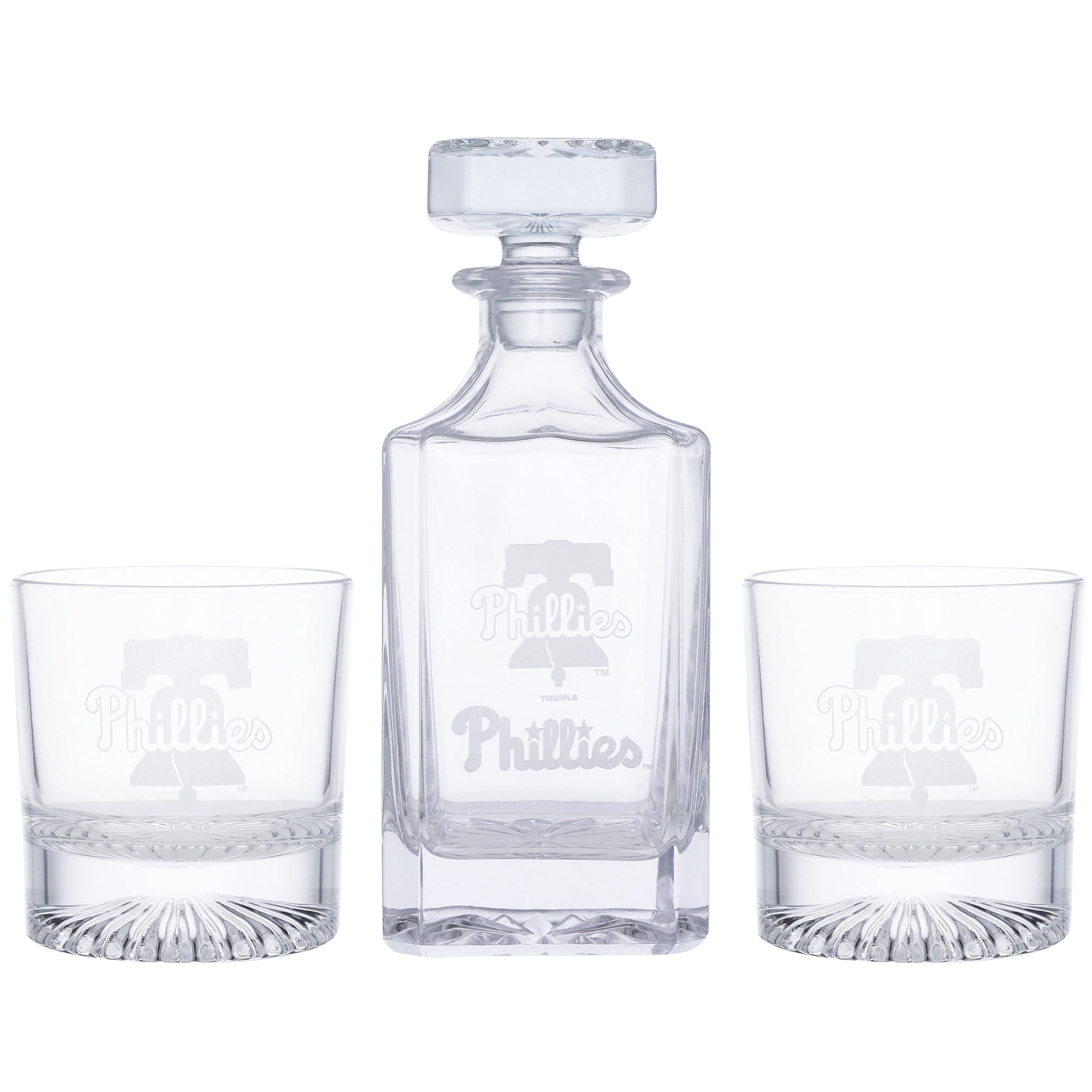 Philadelphia Phillies Three-Piece Decanter & Rocks Glasses Set ...