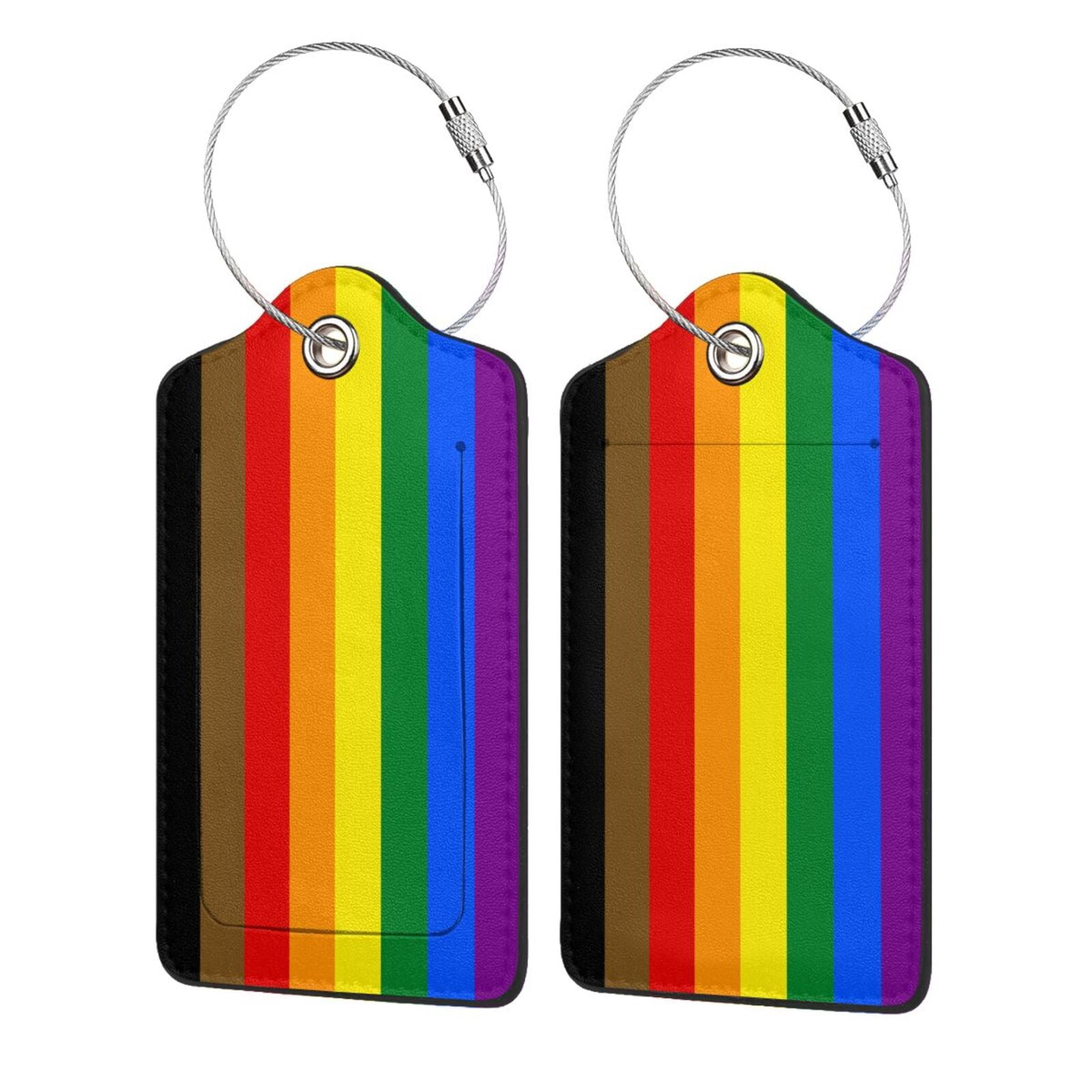 Philadelphia Pride Flag Luggage Tags for Suitcase PU Privacy Cover ID ...