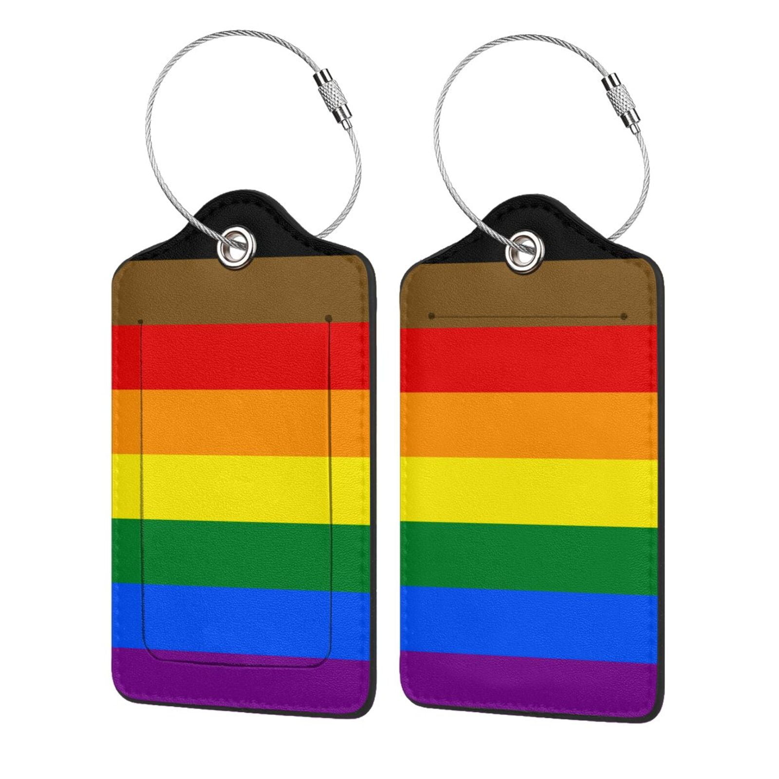 Philadelphia Pride Flag Luggage Tags for Suitcase PU Privacy Cover ID ...
