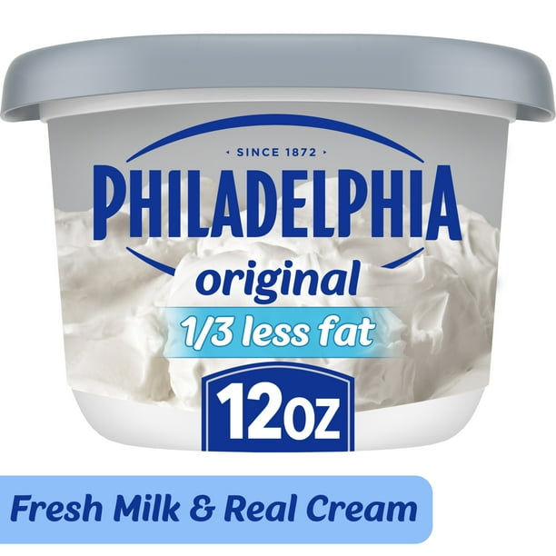 Philadelphia Reduced Fat Cream Cheese Spread, 12 oz Tub - Walmart ...