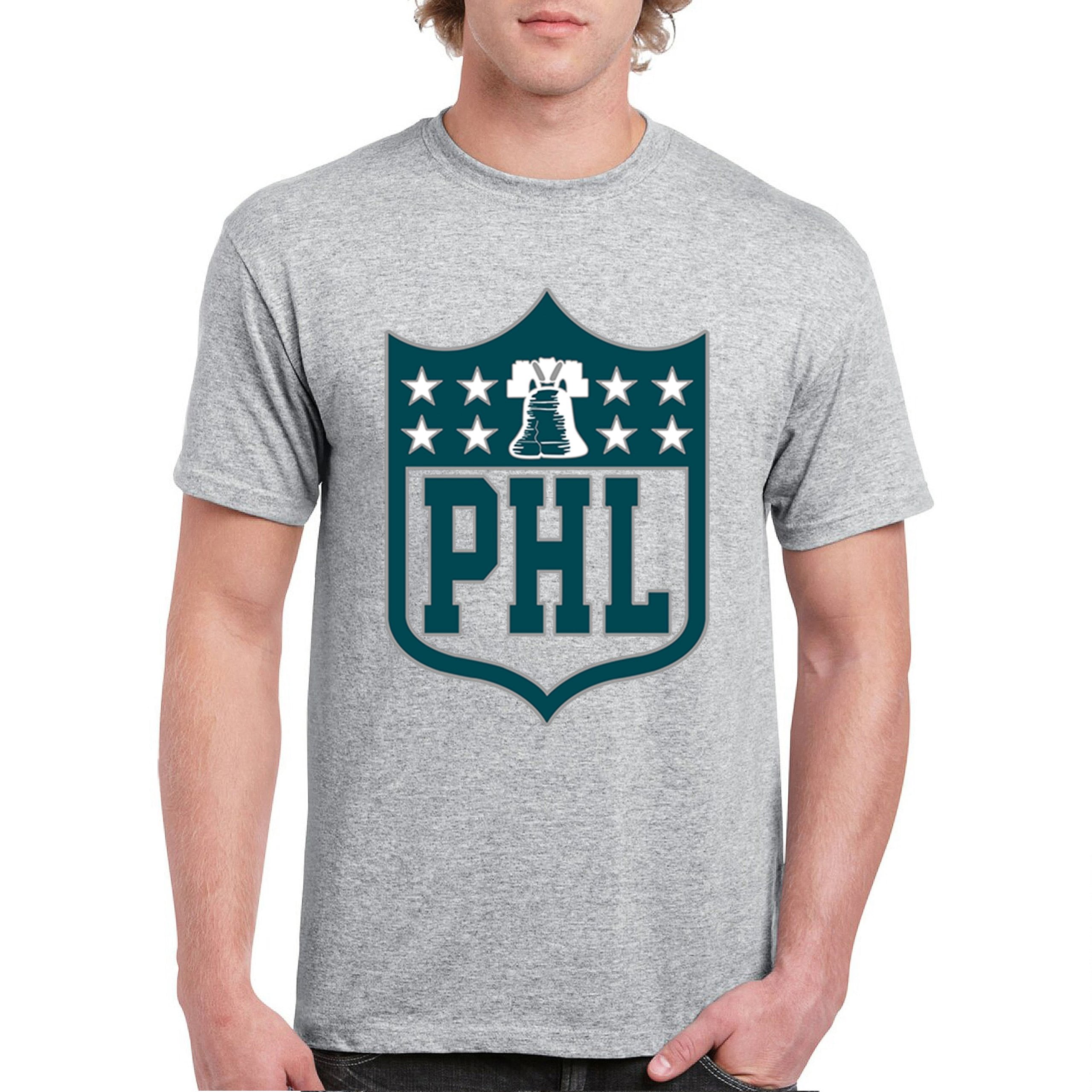Philadelphia Shield T-shirt Birds Football Fan Bleed Green Philly Men's ...