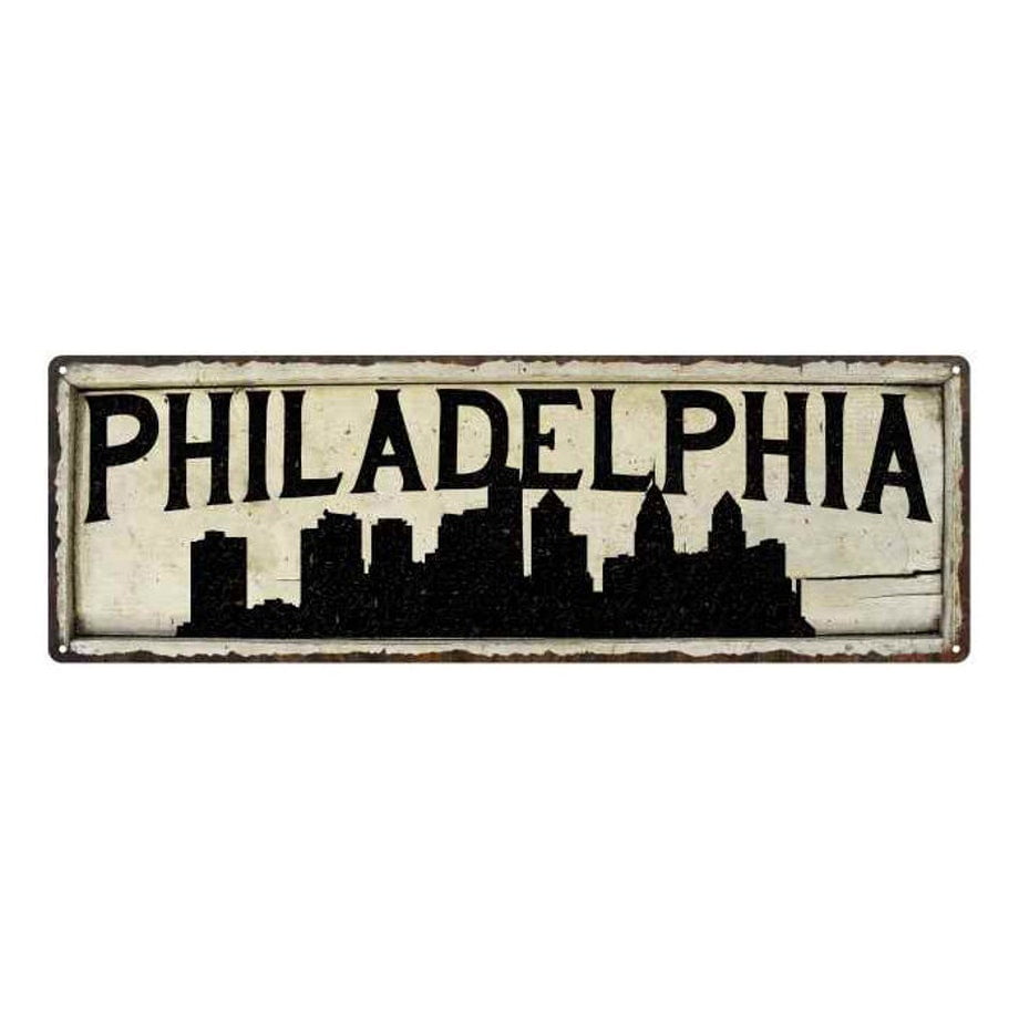 Philadelphia Sign, Philadelphia City Sky Line Silouette Wall Decor ...