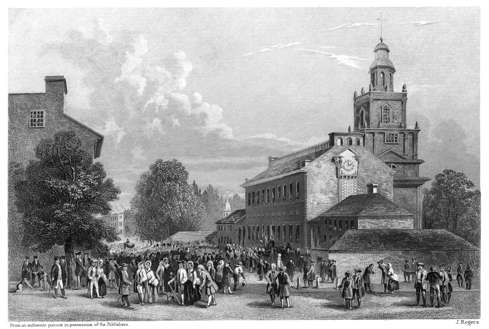 Philadelphia State House. Nindependence Hall As It Appeared In The Late ...