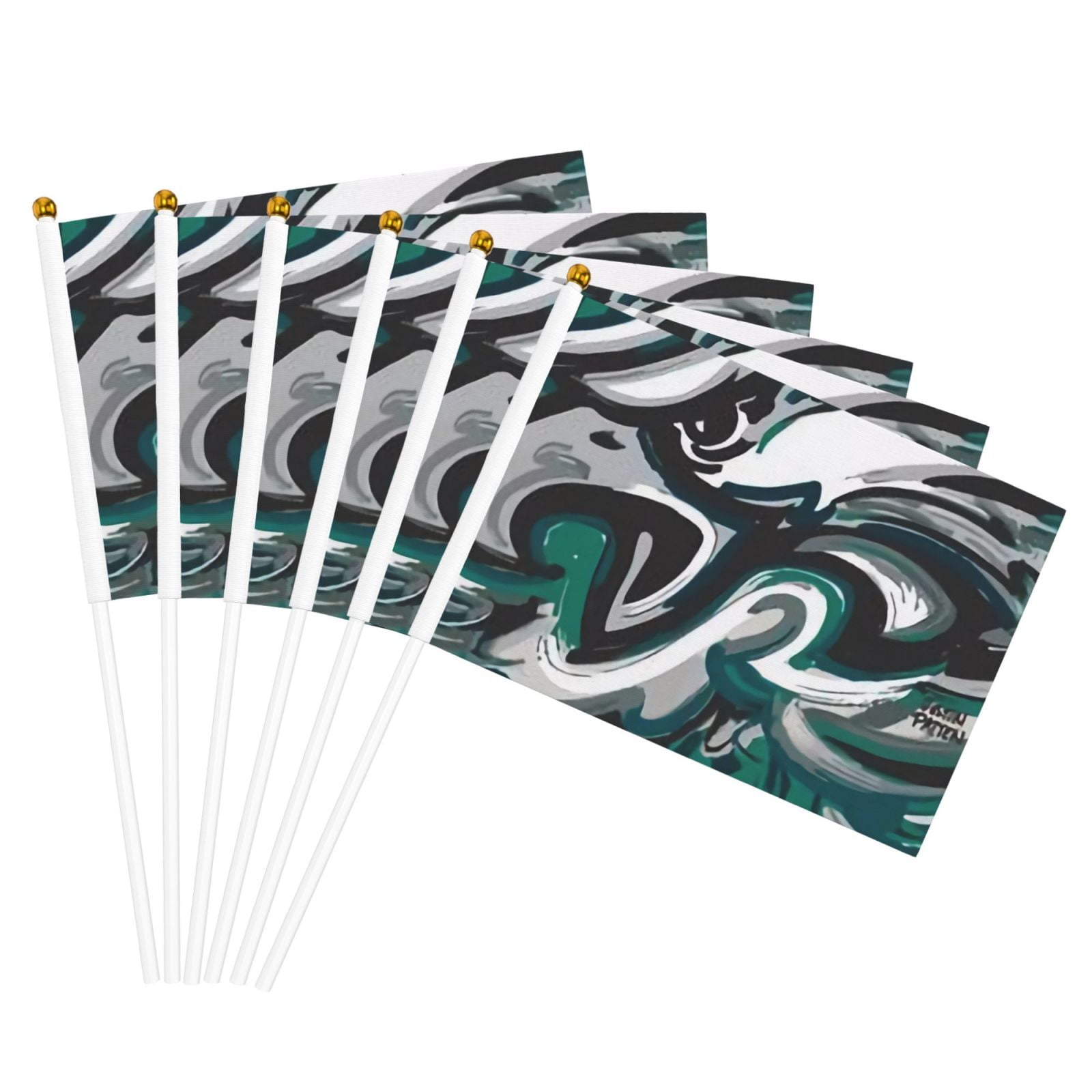Philadelphia Team Double Sided Hand Waving Flag(Pack of 6), Spectator ...