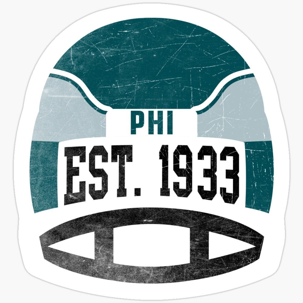 Philadelphia Throwback Football Helmet Sticker Phone Decal Water Bottle ...