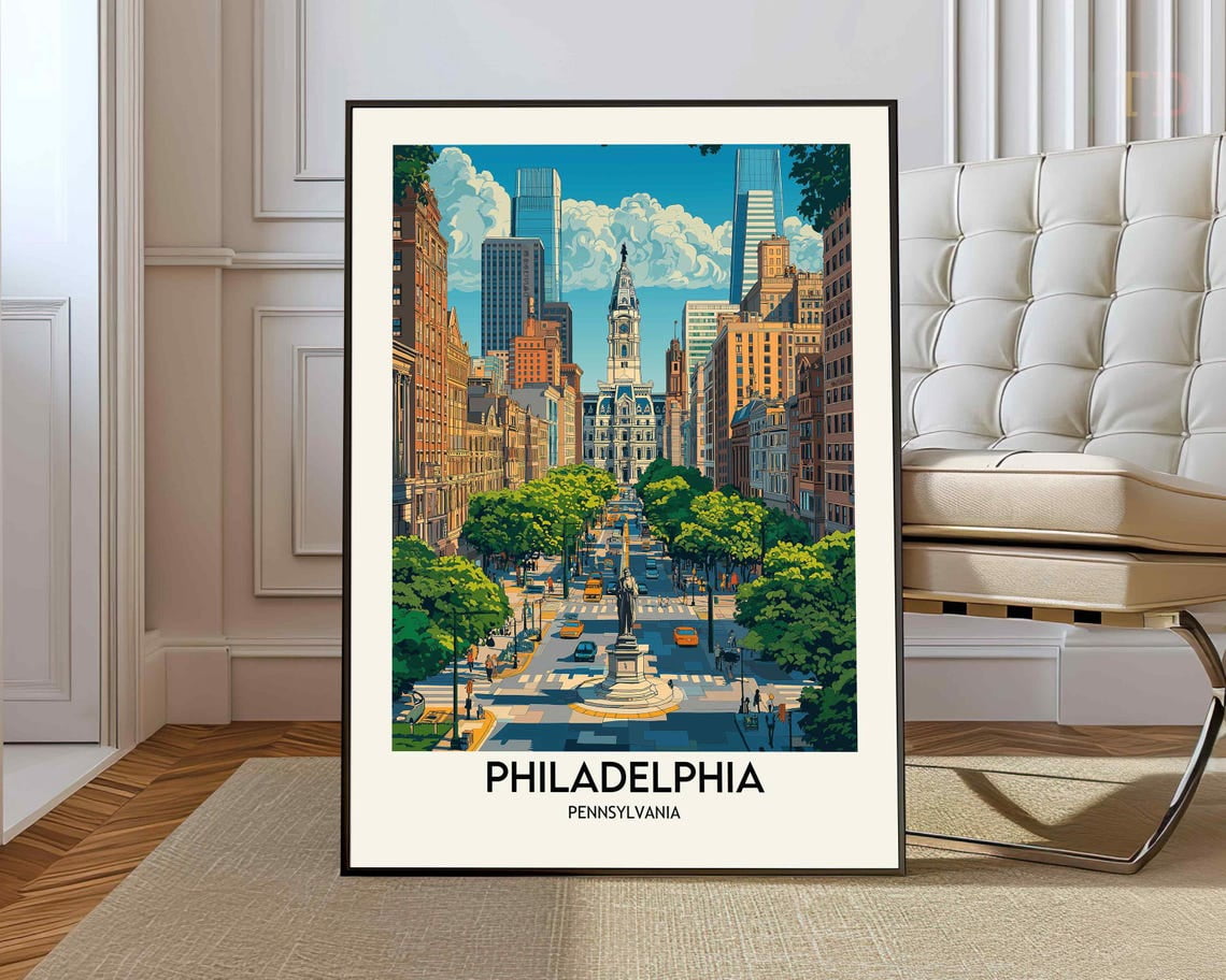 Philadelphia Travel Poster No 1, Philadelphiaphiladelphia Poster Print ...